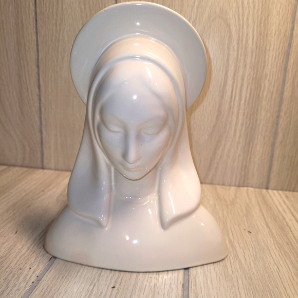 Vintage | Accents | Vtg Ceramic Virgin Mary Head Pottery Planter ...
